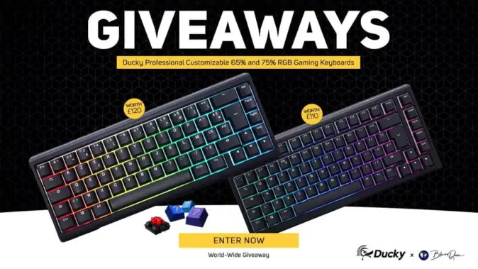 Ducky Fully Customizeable Gaming 75% and 65% Keyboards Giveaway ...