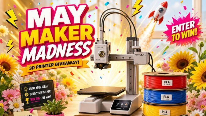 May Bambu Lab A1 Mini 3D Printer + 3 Rolls of PLA Filament Giveaway ...